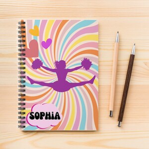 Personalized Cheer Team Notebook, Custom Name Cheerleader Notebook ...