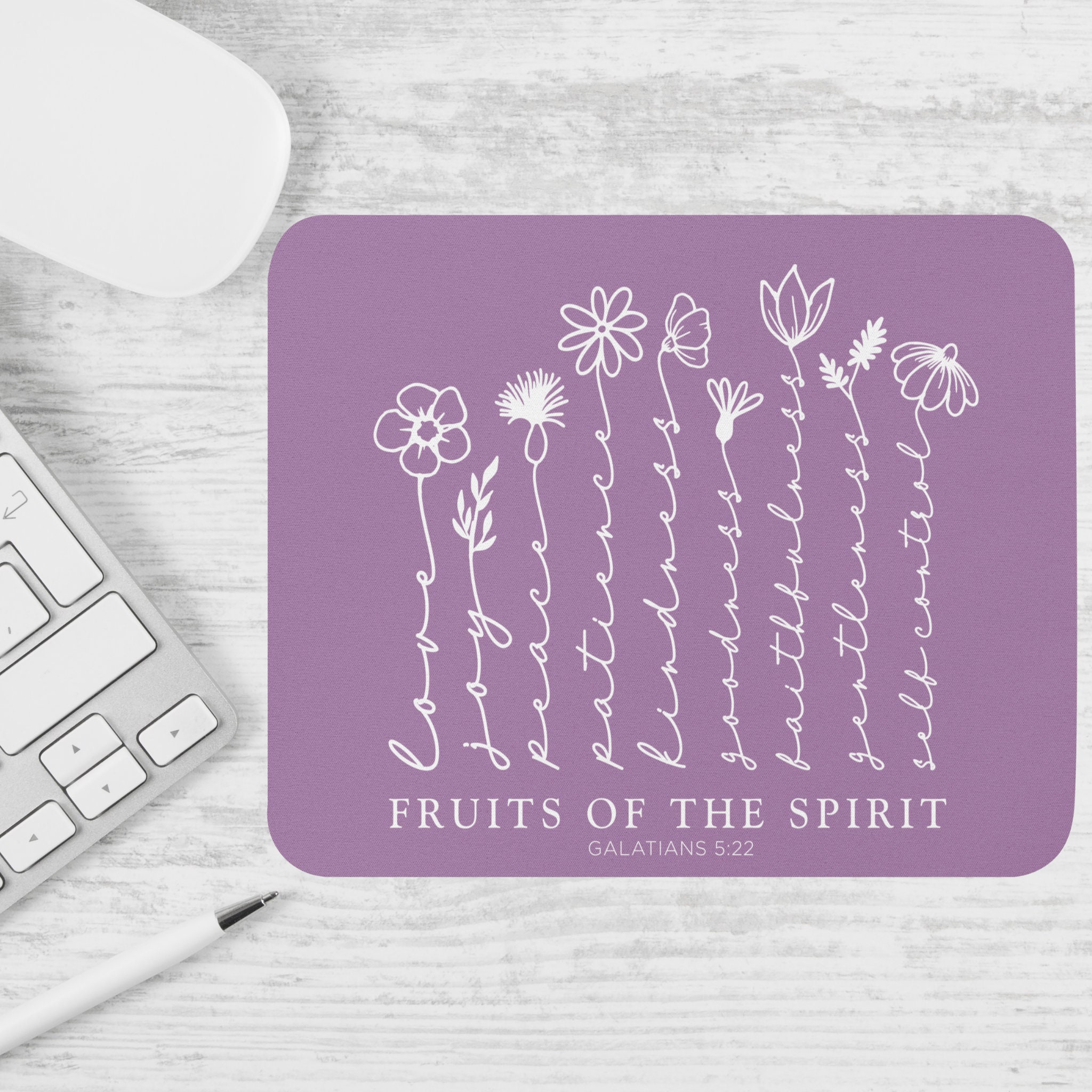 Christian Mouse Pad Scripture Desk Office Decor Spring Summer Gift for ...