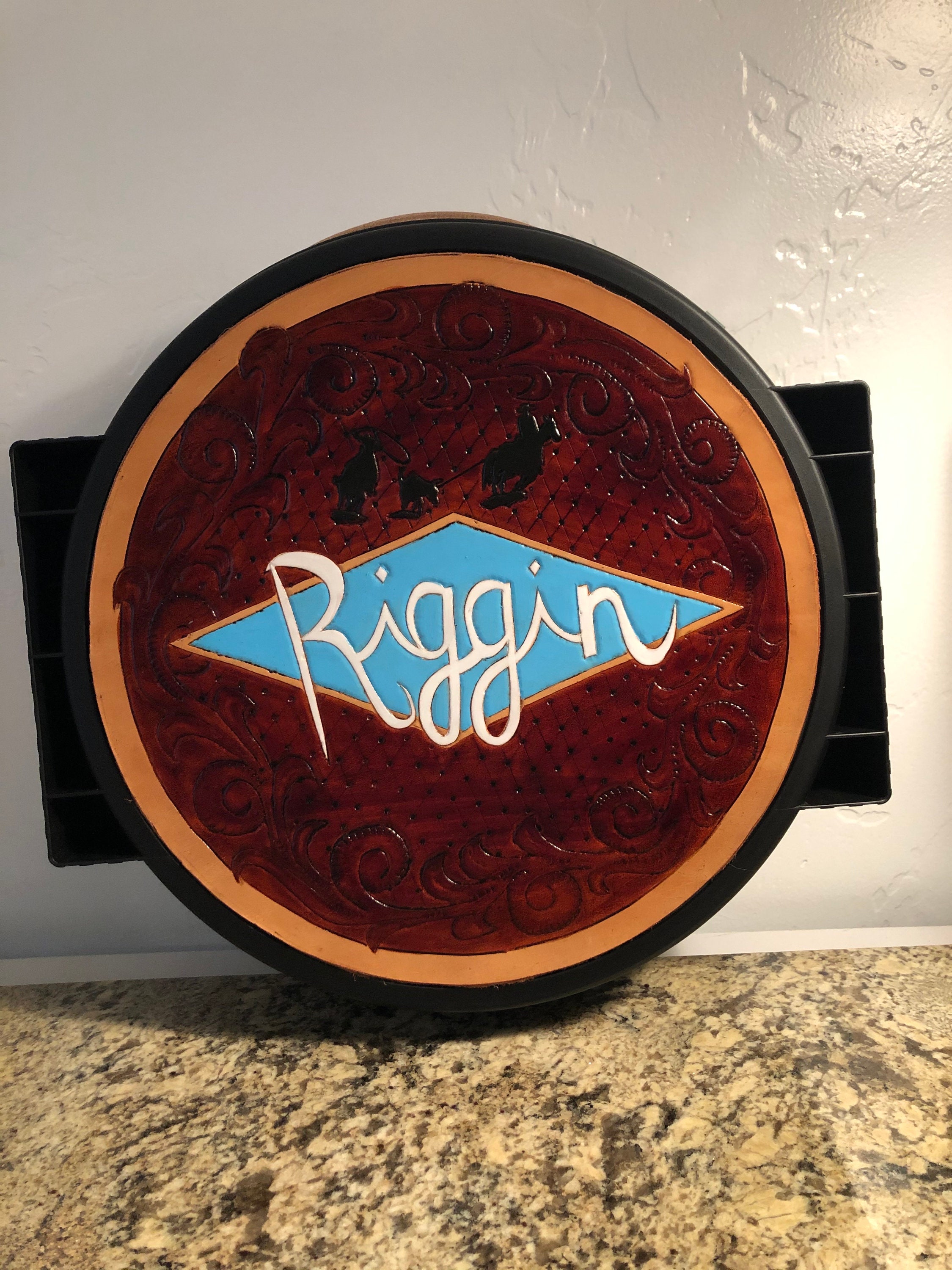 Custom Tooled Leather Rope Can Patch - Etsy