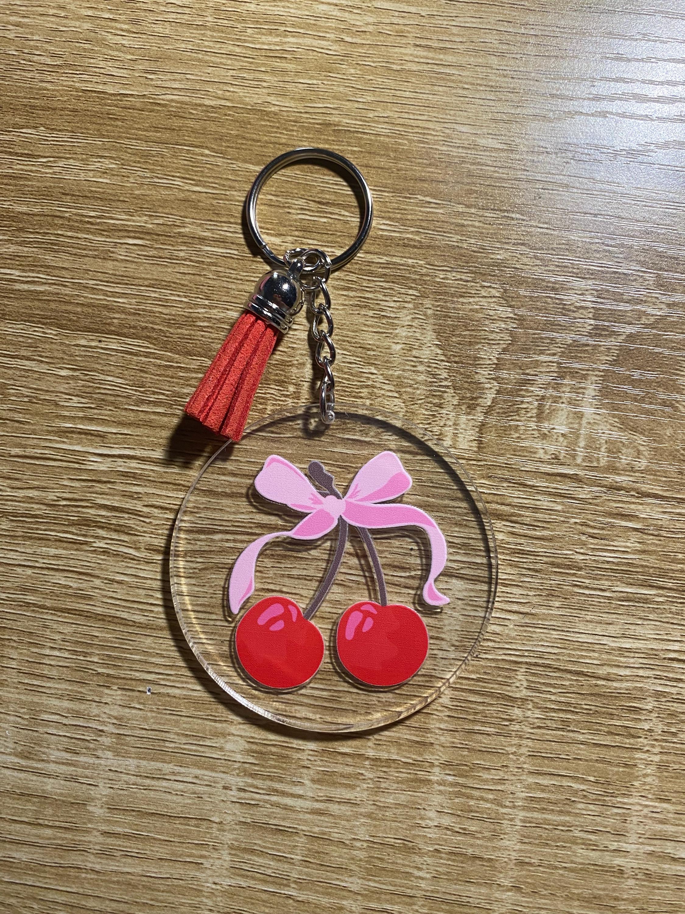 Round Acrylic Coquette Keychains. - Etsy