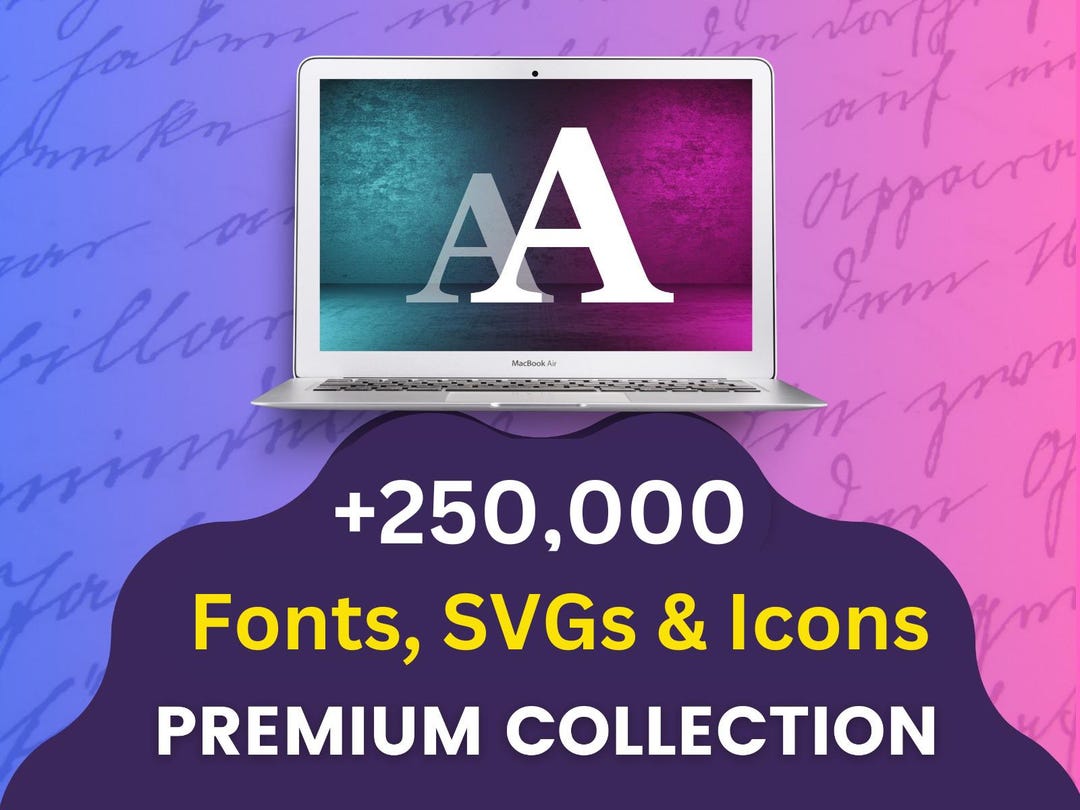 250,000+ Fonts, Svgs & Icons Bundle | PNG Clipart, Vector Icons, High ...