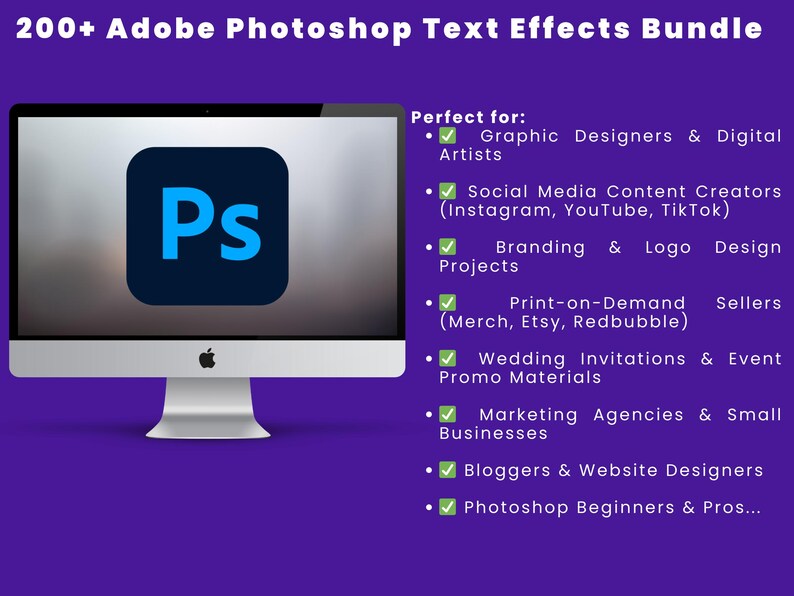 200+ Adobe Photoshop Text Effects Bundle | Pro Layer Styles, Typography ...