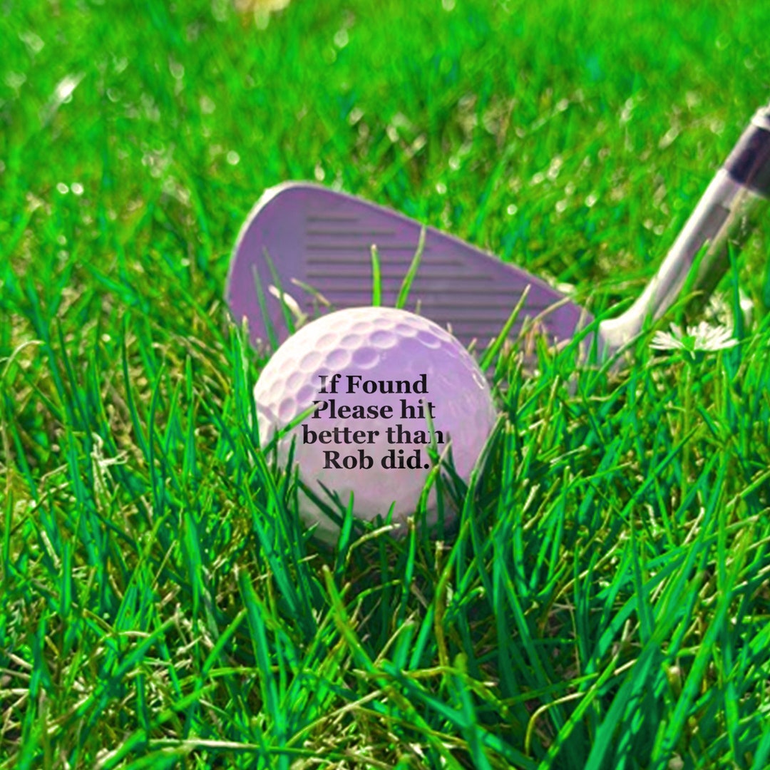 Custom Message Funny Golf Ball Gift, Personalized Golf Ball Funny Gift ...