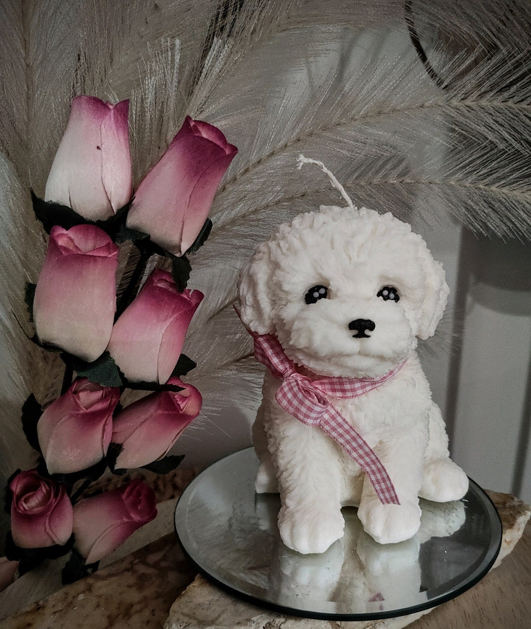 Large Puppy Dog Candle Pillar Pet Owner Gift Ideas Gift for Pets Soy ...