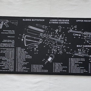 Gun Cleaning Mat Kit With AR-15 Breakdown, Includes Carrying Bag Gun ...