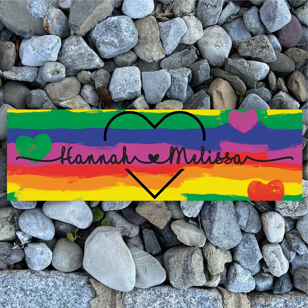 Personalized Rainbow Couple Name Sign - LGBTQ Pride Wood Sign, Custom ...