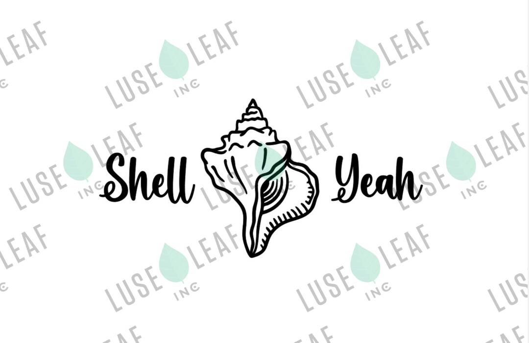 Shell Yeah Conch Vinyl Sticker Seashell Beach Shells Decoration - Etsy