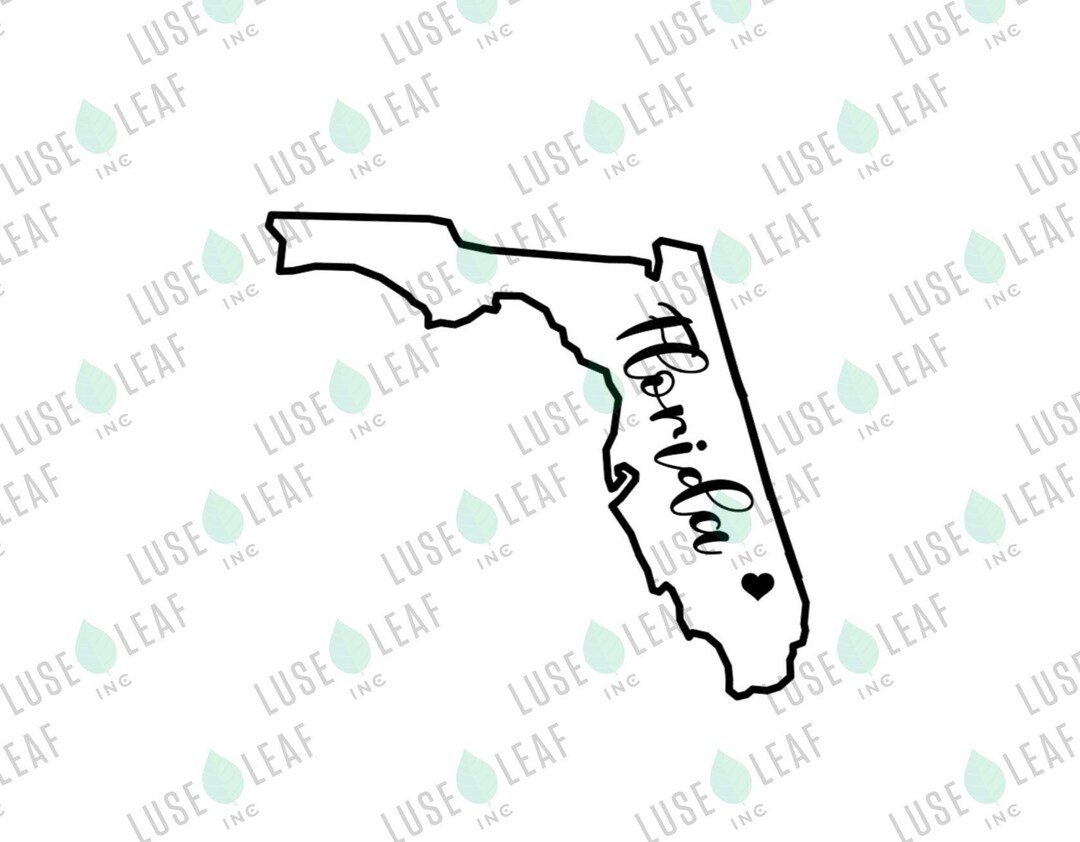 Florida Miami Heart Vinyl Sticker - Etsy