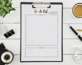 Line Art to Do List - Etsy