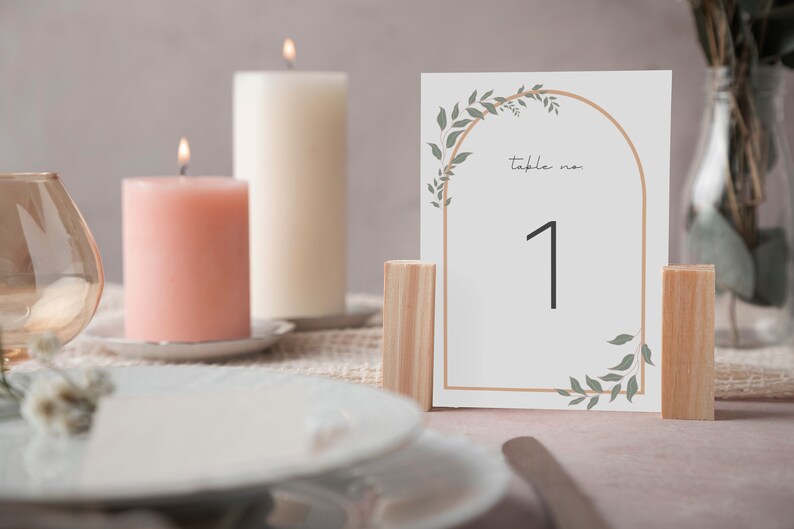JULIET Printable Table Number, Boho, Arc, Floral - Etsy