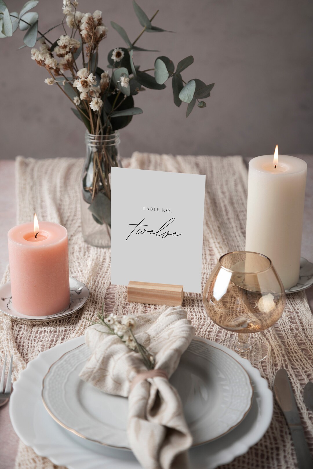 NATALIA Printable Wedding Table Number, Modern, Elegant, Minimalist, - Etsy