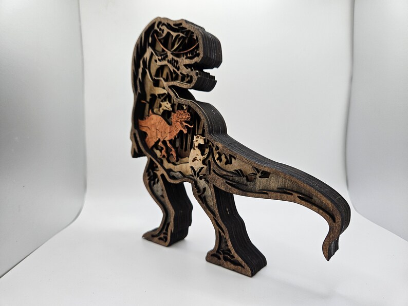 T-rex Laser-cut Shelf Decor - Etsy