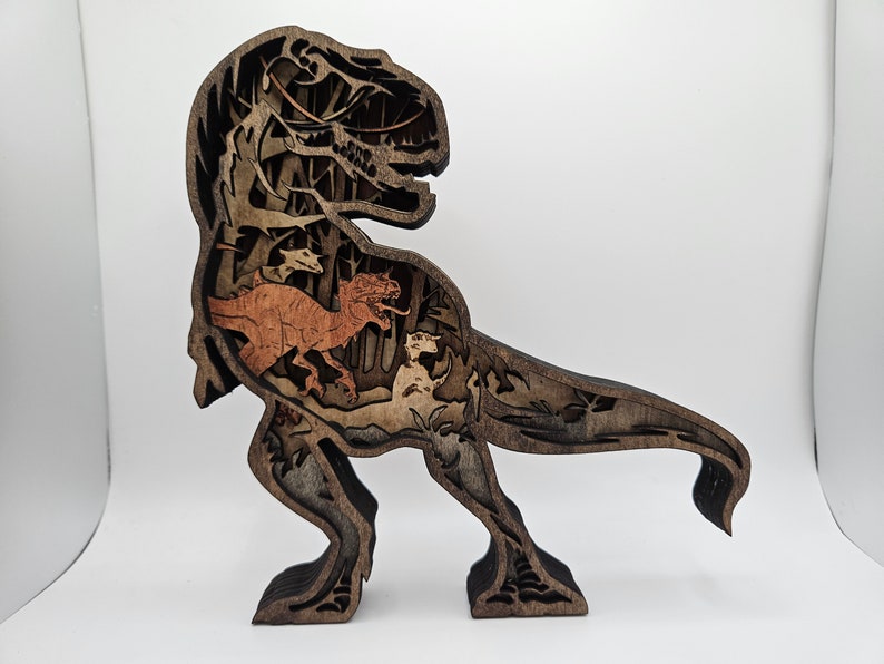 T-rex Laser-cut Shelf Decor - Etsy
