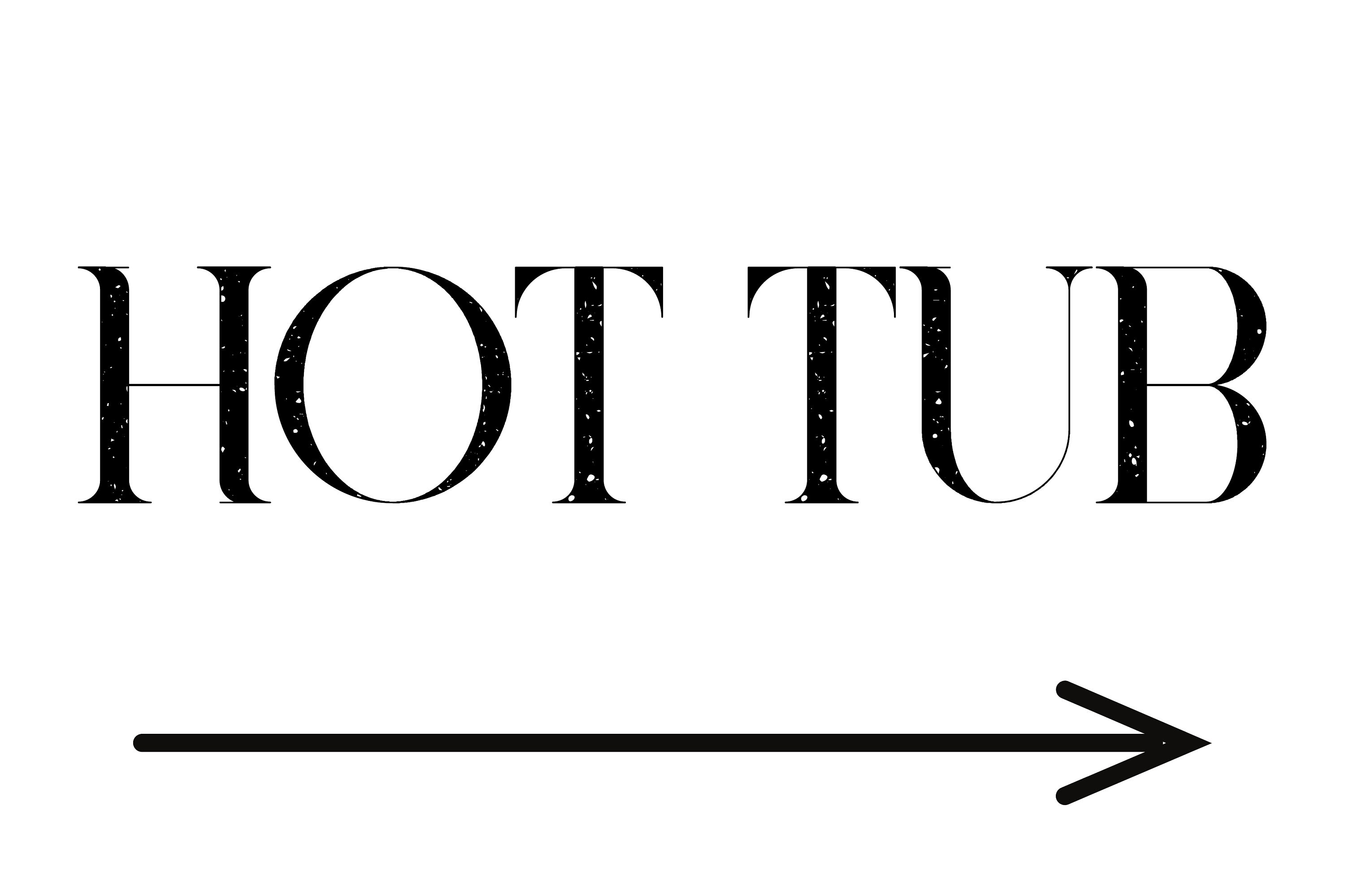 Hot Tub Sign Printables, SVG, JPG & PDF, Hot Tub Sign, Hot Tub Arrow ...