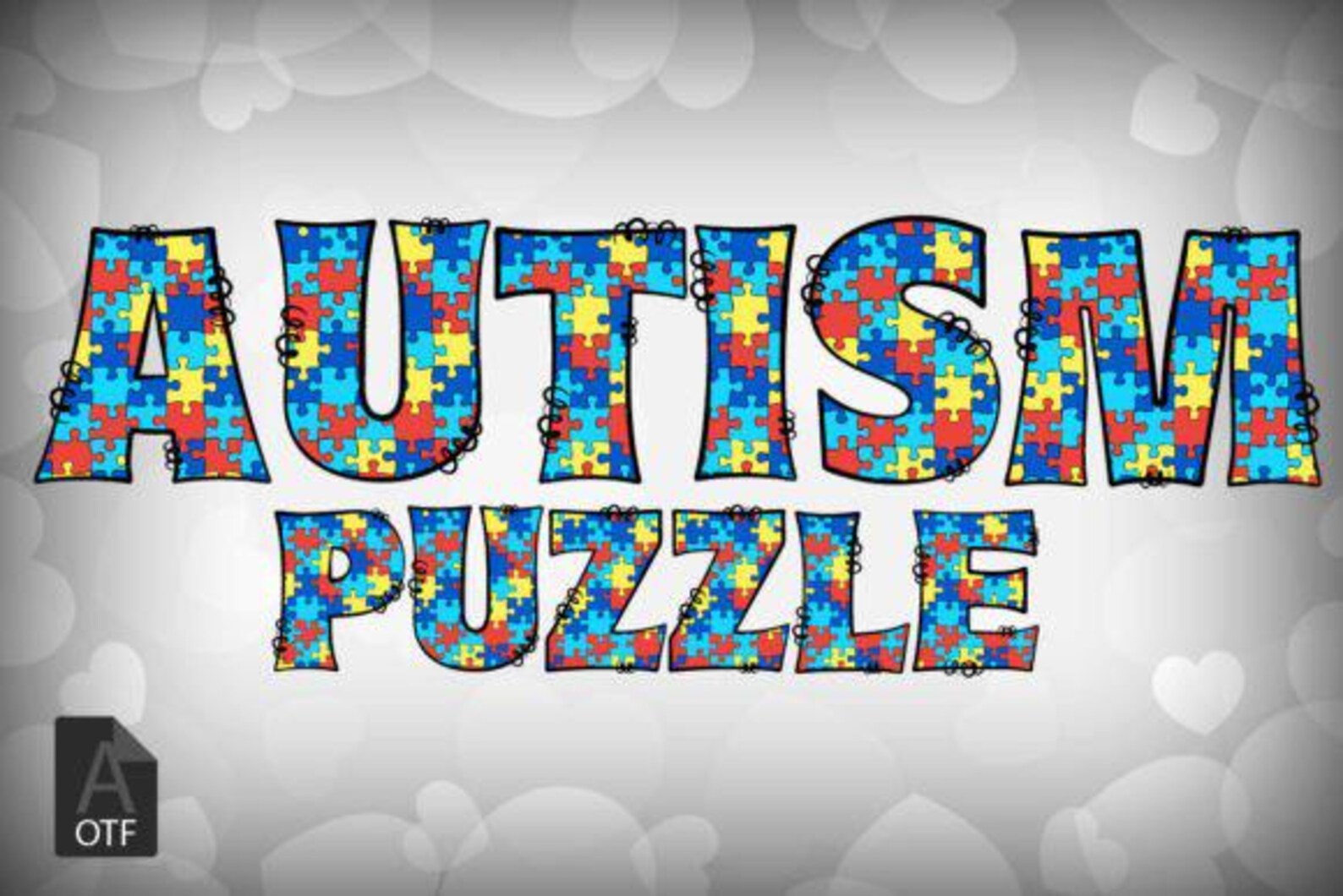 Autism Puzzle Font, Bold Script Font, Crafty Font, Groovy Font, Script ...