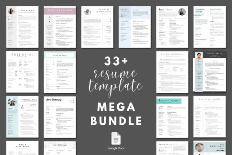 30+ Google Docs Resume Template Bundle | Best Professional Resume ...