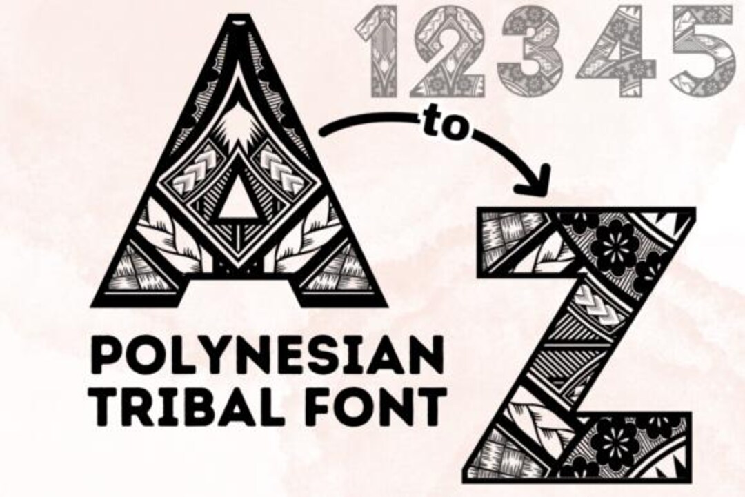 Polynesian Tribal Font, Bold Script Font, Crafty Font, Groovy Font, Script Font, Procreate Font ...