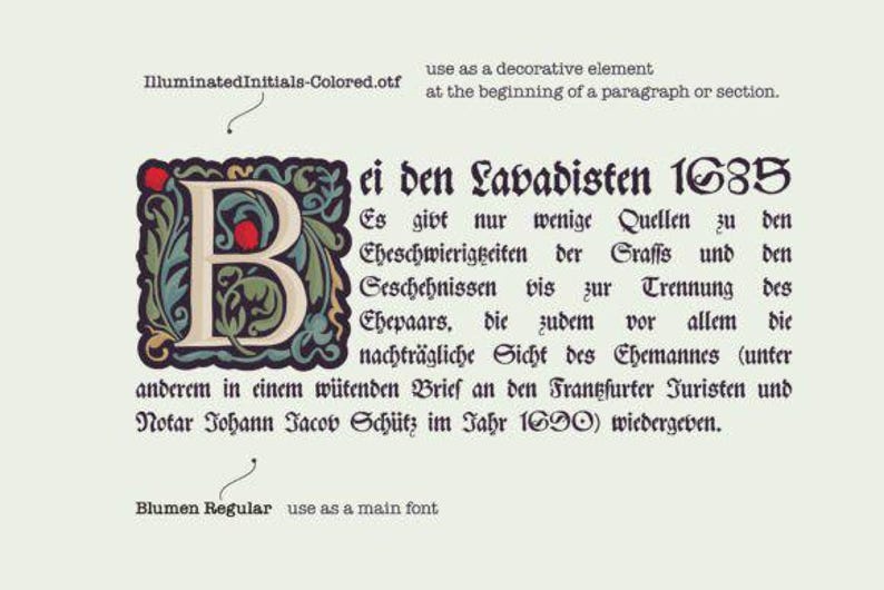 Illuminated Medieval Font, Bold Script Font, Crafty Font, Groovy Font ...