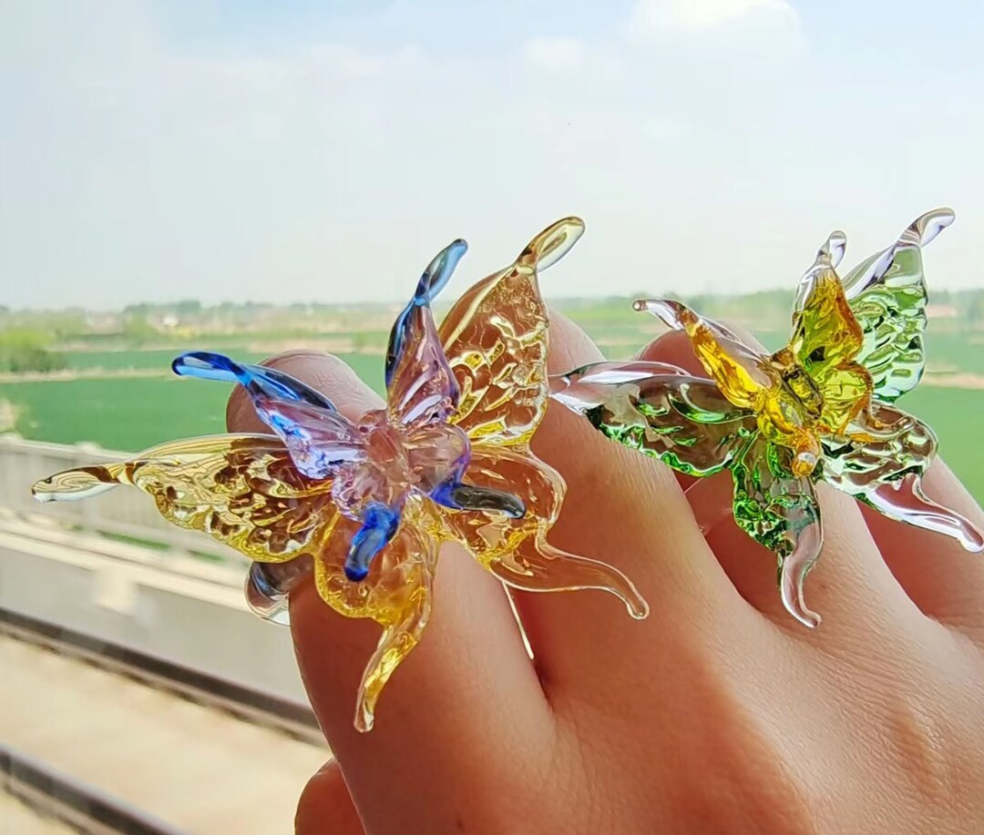 Delicate Glass Butterfly Ring, 6US Glass Ring for Women, Gift for Her ...