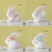 White Ceramic Rabbit Statue, Ceramic Rabbit Ornament, Home Decor ...