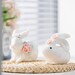 White Ceramic Rabbit Statue, Ceramic Rabbit Ornament, Home Decor ...