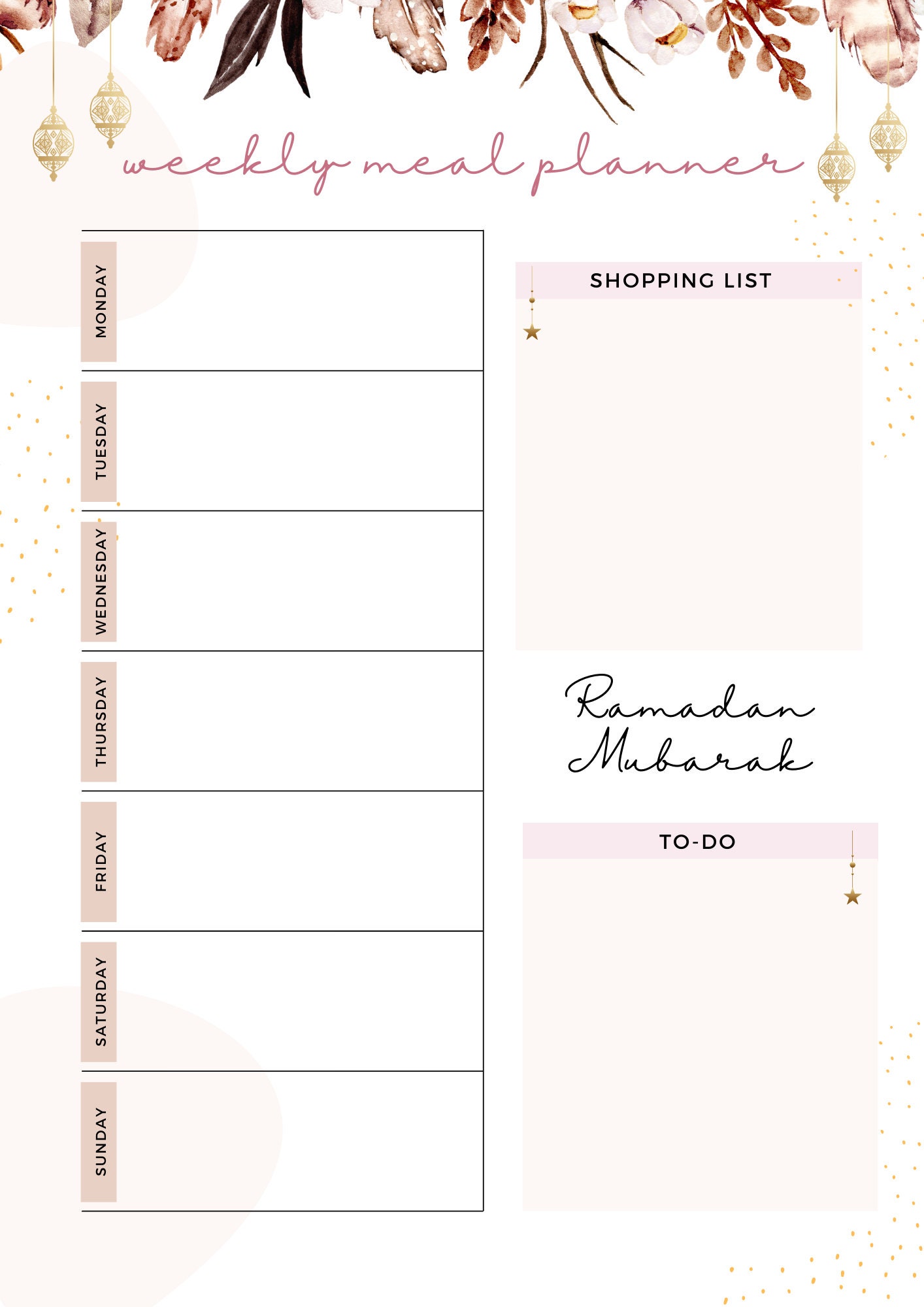 Ramadan Digital Printables 2023 A4 PDF - Etsy