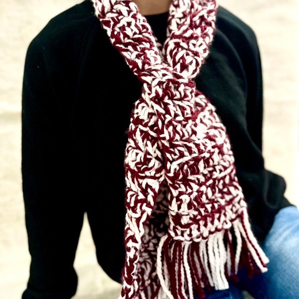 Maroon Scarf - Etsy