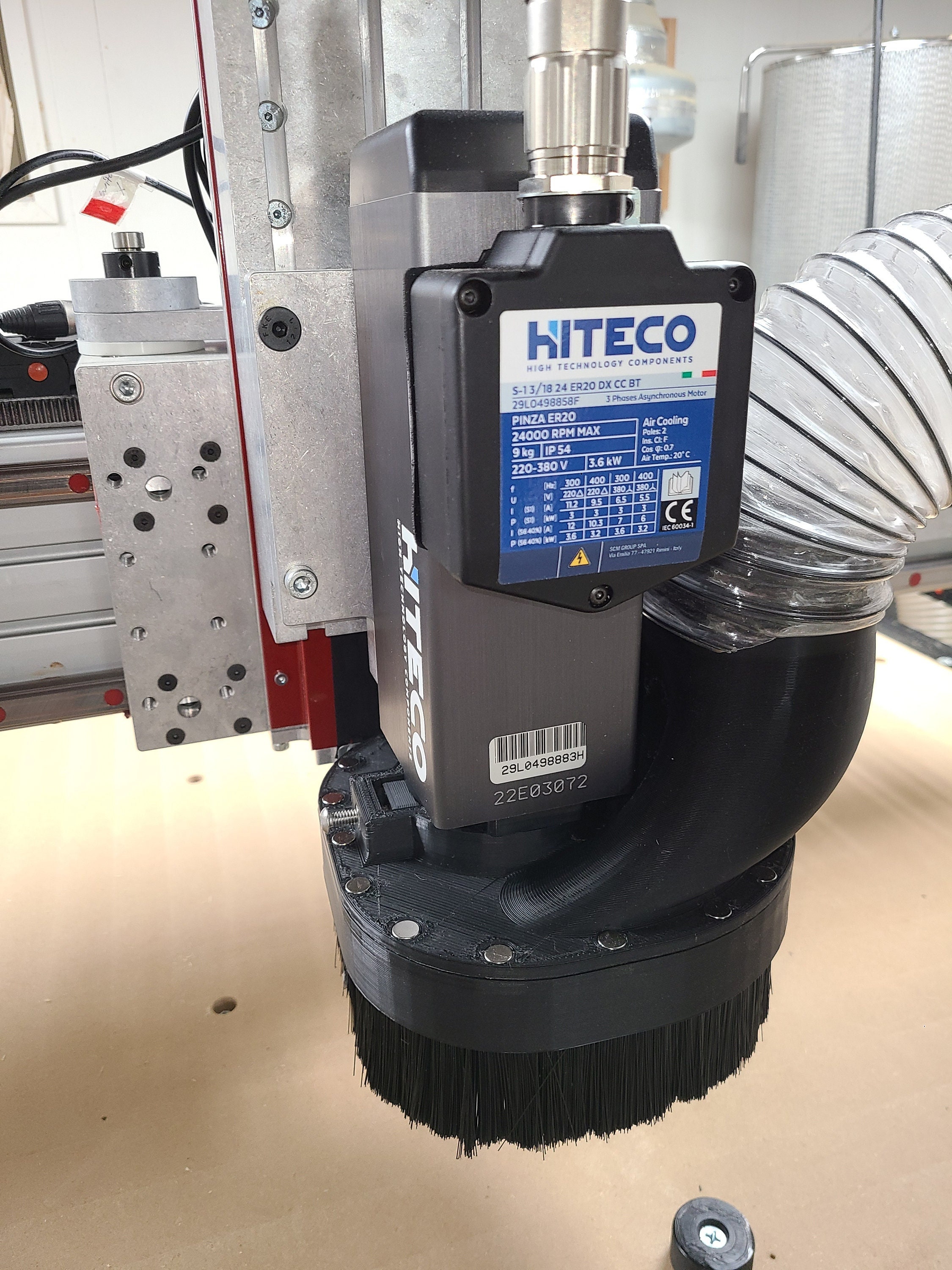 Hiteco 4 HP Spindle Dust Boot: STL Download for CNC - Etsy