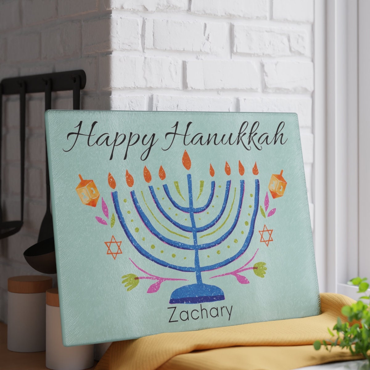 Custom Menorah Trays for Hanukkah Gift - Hanukkah Drip Trays ...