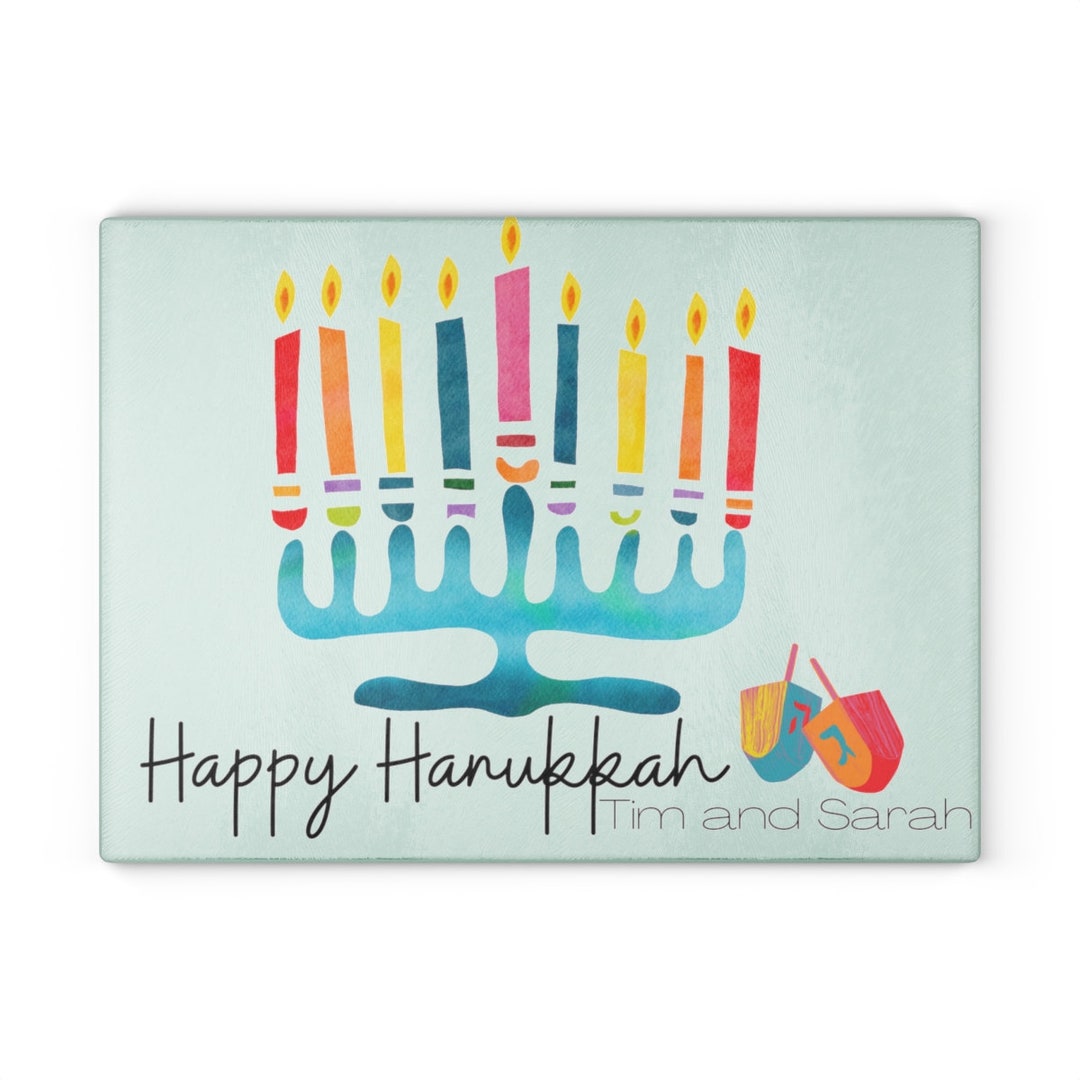 Custom Menorah Trays for Hanukkah Gift - Rainbow Hanukkah Drip Trays ...