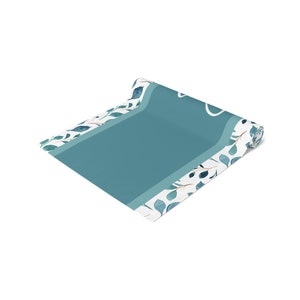 Blue Floral Shabbat Shalom Table Runner - Shabbat Jewish Home Decor ...