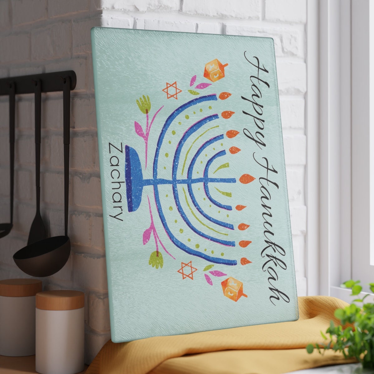 Custom Menorah Trays for Hanukkah Gift - Hanukkah Drip Trays ...