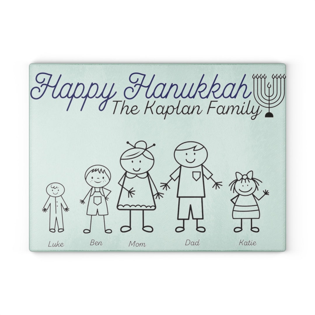 Custom Family Menorah Trays for Hanukkah Gift - Hanukkah Drip Trays ...