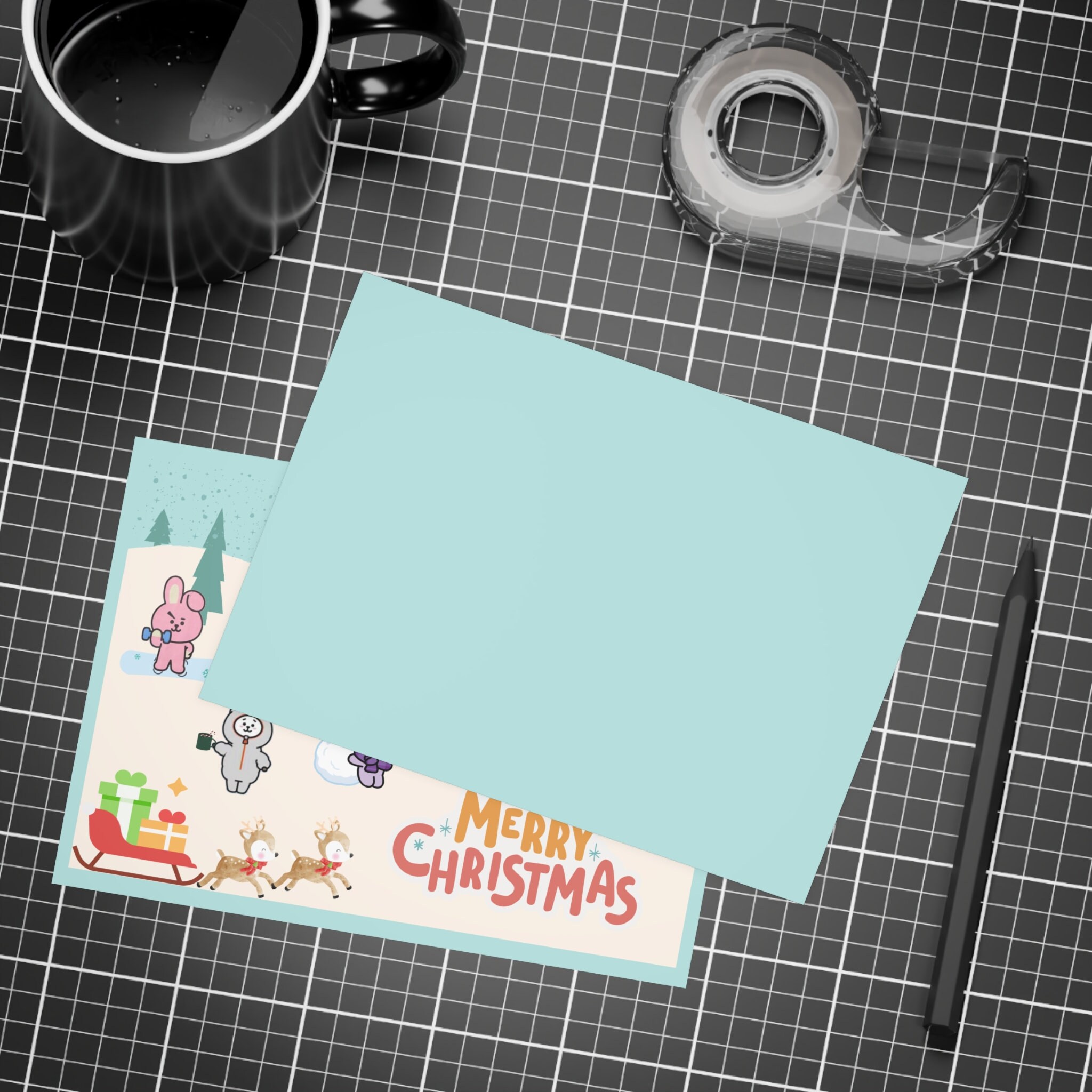 BTS BT21 Christmas Cards - Etsy