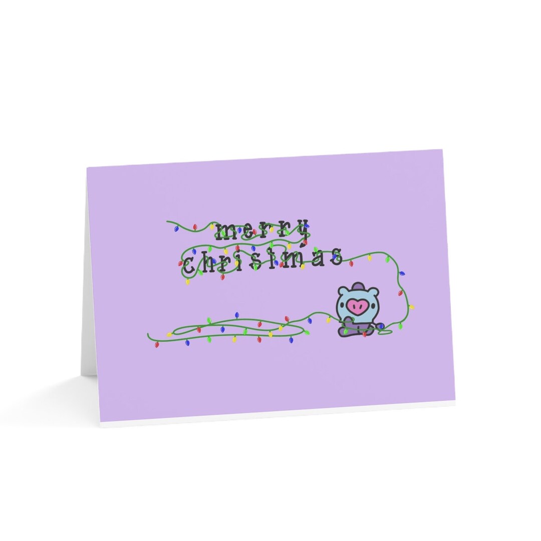 BTS BT21 Christmas Card Mang Lights 10 Pcs - Etsy
