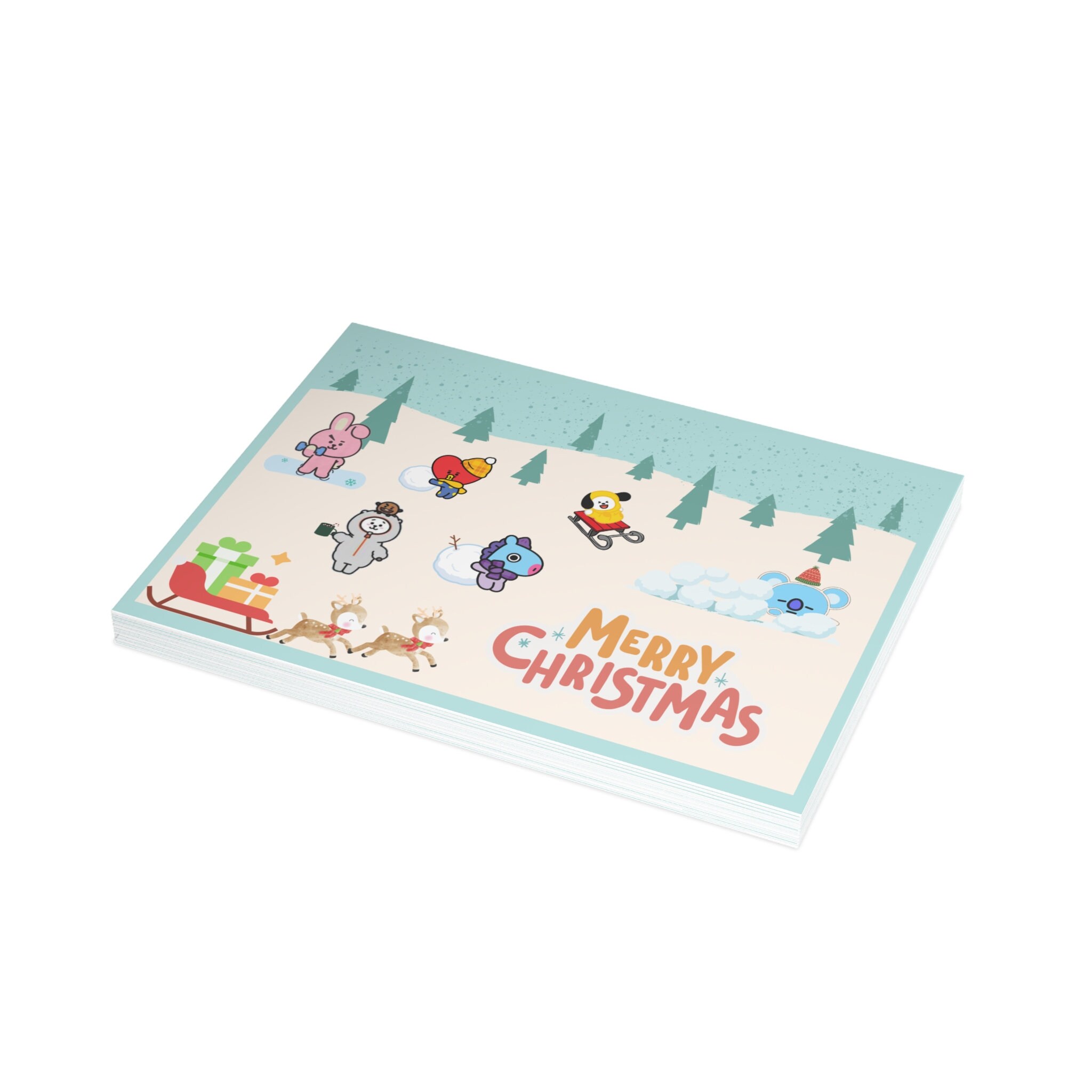 BTS BT21 Christmas Cards - Etsy