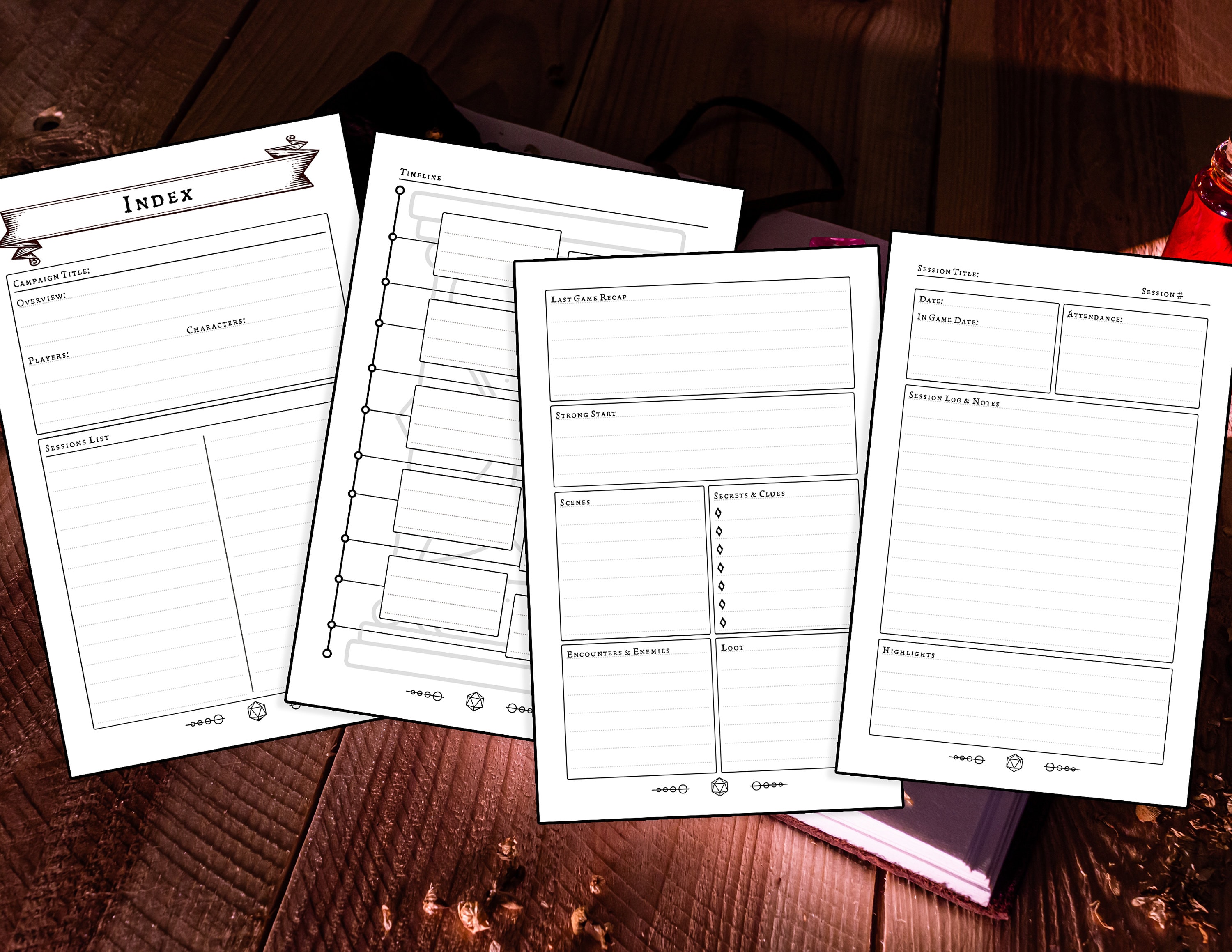 Session Planner and Journal - (game Master Prep for D&D and Other Rpgs ...