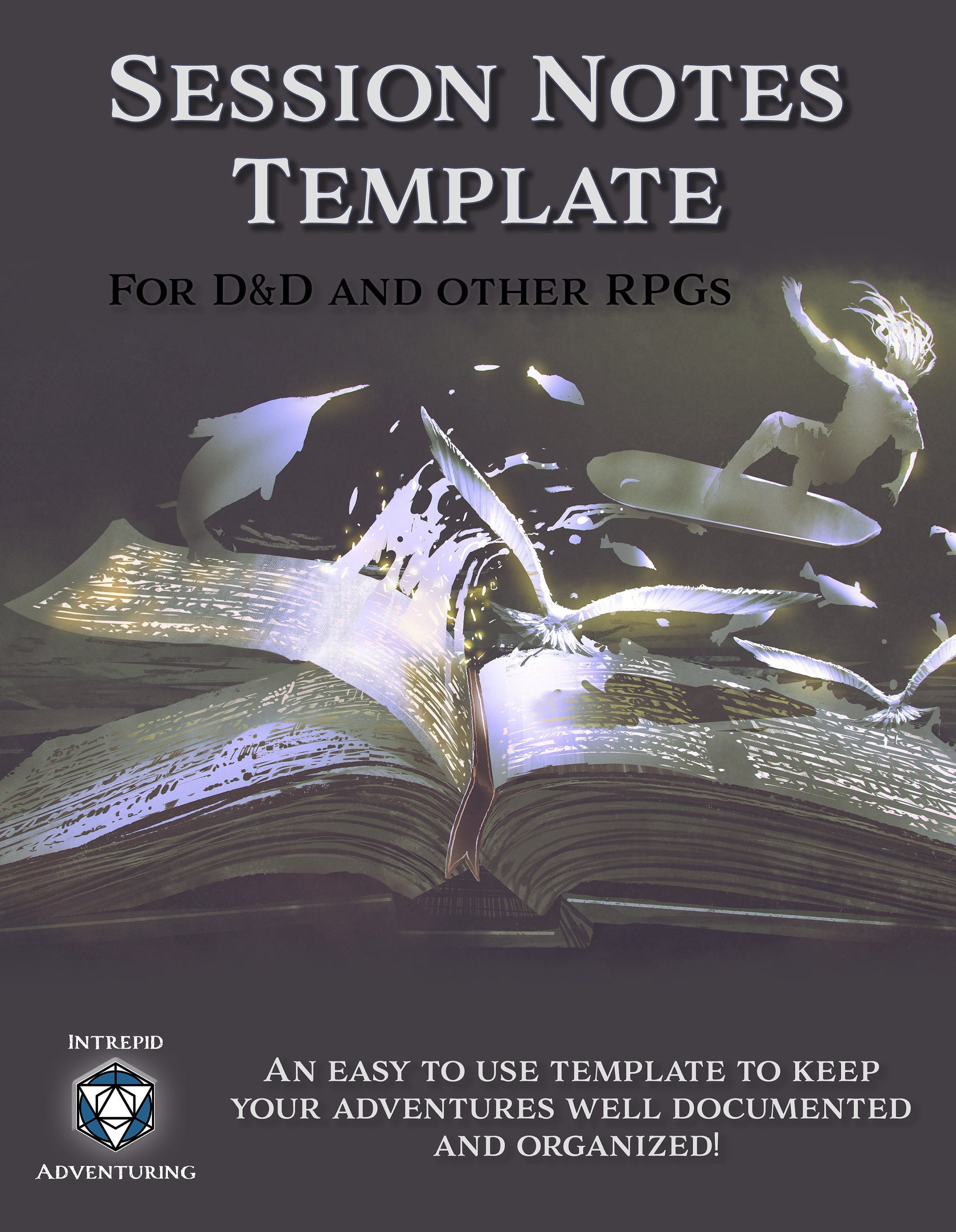 Session Notes Template for Players Compatible With D&D and Other Rpgs ...