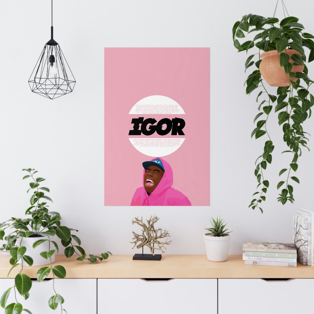 Pink Tyler, the Creator Igor Minimalist Album Cover Poster , Art Print ...