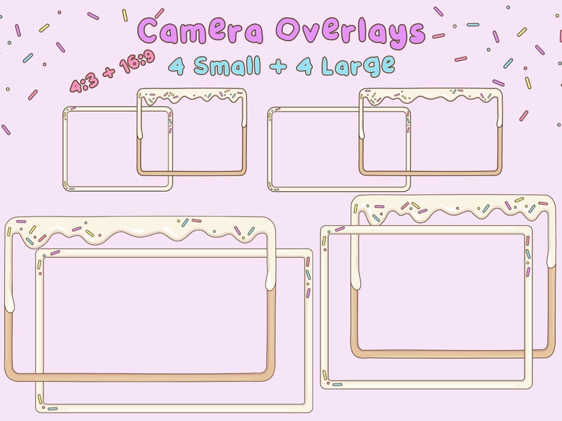 ANIMATED Cute Kawaii Pink Twitch Overlay Package | Frosting Cupcake ...