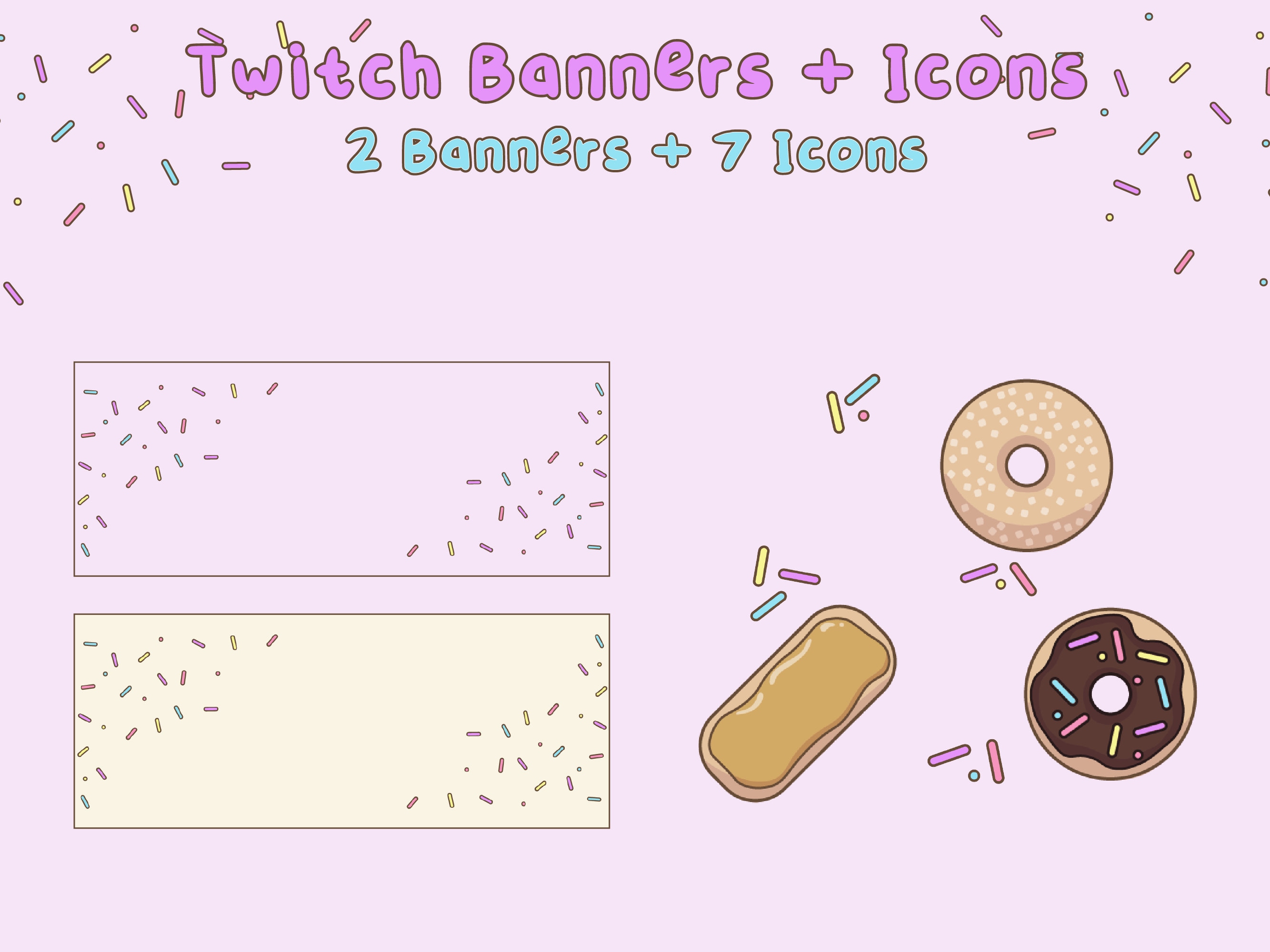 ANIMATED Cute Kawaii Pink Twitch Overlay Package | Frosting Cupcake ...