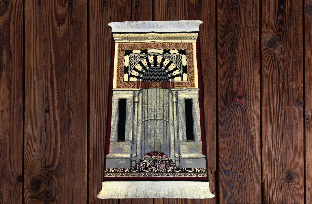 Minbar - Beautiful Madinah Made Prayer Rug (8mm Thickness) Rug Design ...