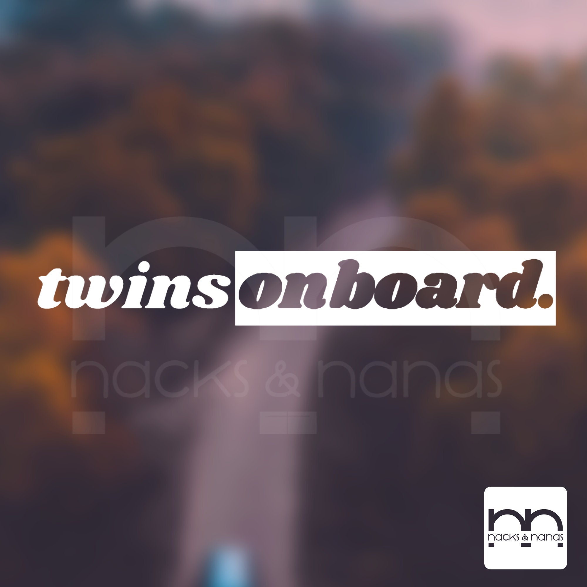 Twins on Board Decal Sticker Vinyl Decal for Car Window Twin Mom Twin ...