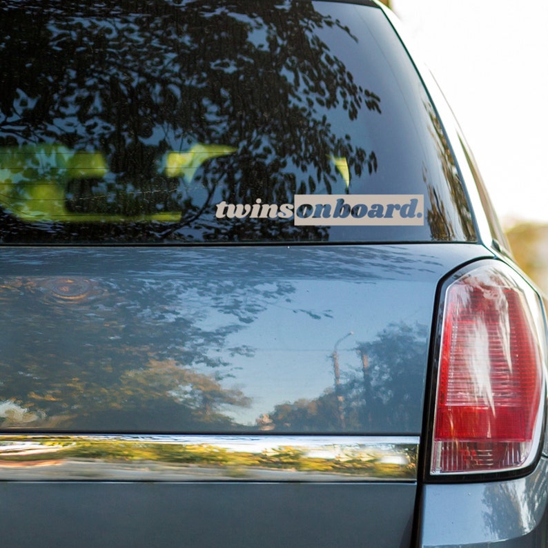 Twins on Board Decal Sticker Vinyl Decal for Car Window Twin Mom Twin Dad - Etsy