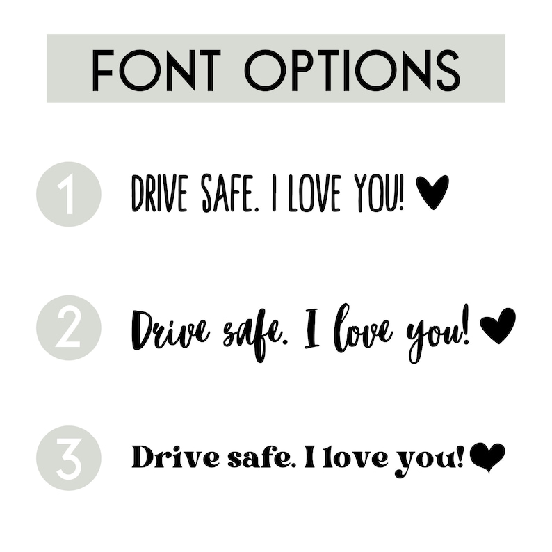 Drive Safe I Love You Decal Sticker Small Vinyl Decal for Car Mirror - Etsy