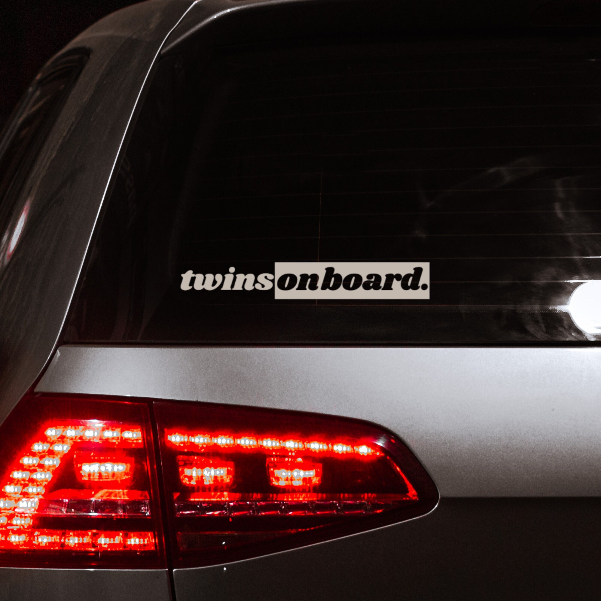 Twins on Board Decal Sticker Vinyl Decal for Car Window Twin Mom Twin ...