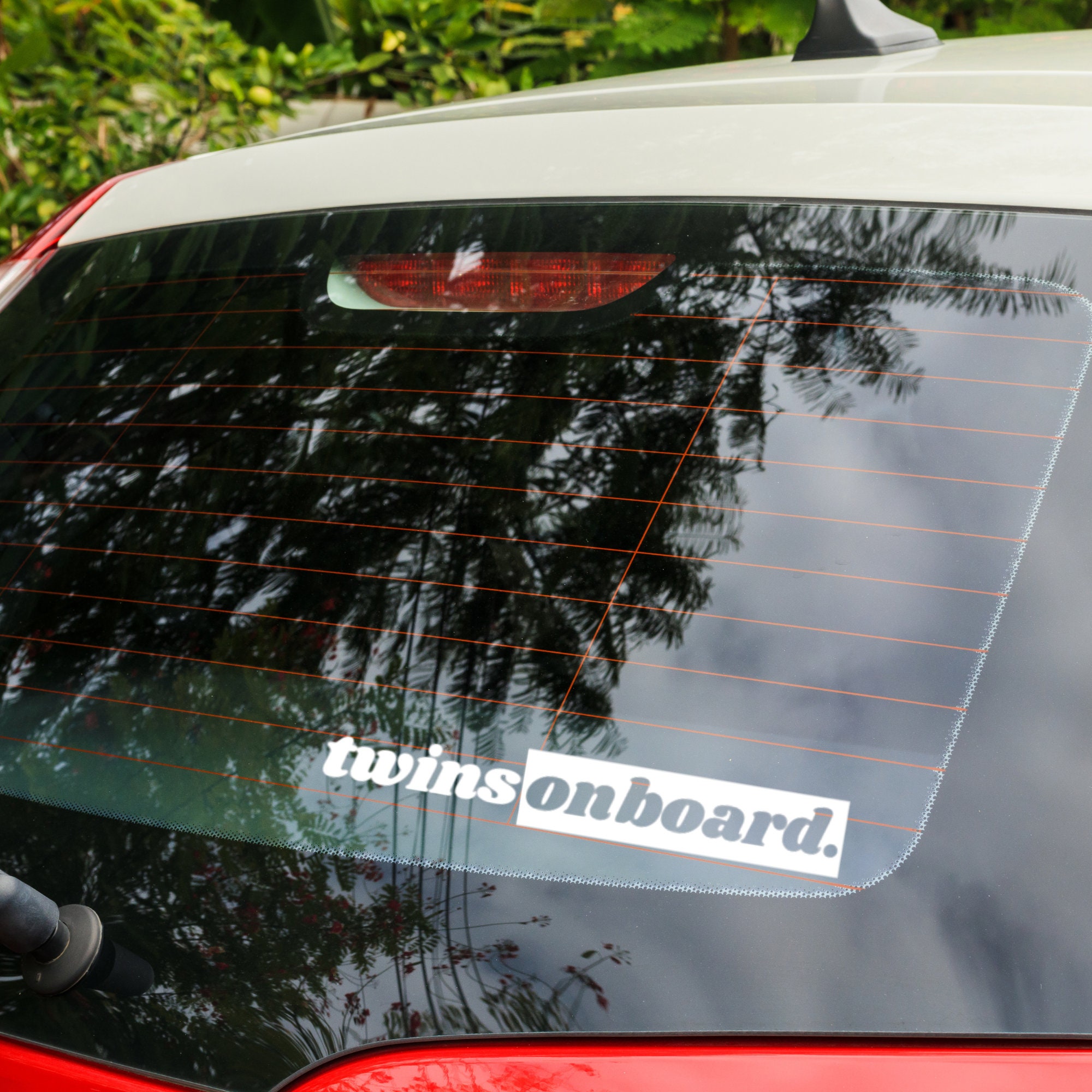Twins on Board Decal Sticker Vinyl Decal for Car Window Twin Mom Twin ...