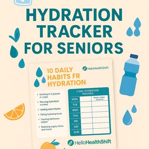 Senior Hydration Tracker Printable: Daily Wellness Checklist (PDF ...