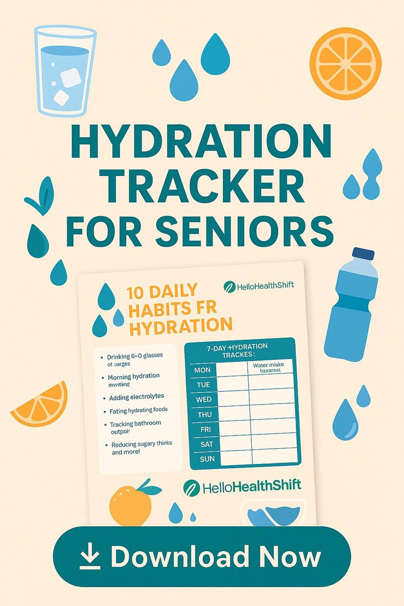 Senior Hydration Tracker Printable: Daily Wellness Checklist (PDF ...