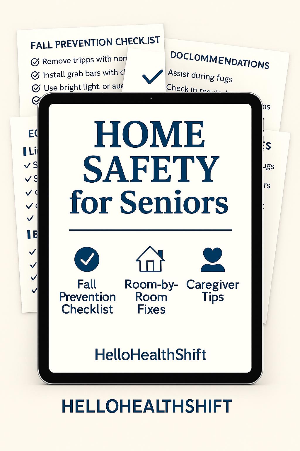 Home Safety Guide for Seniors: Fall Prevention Checklist (rn-created ...